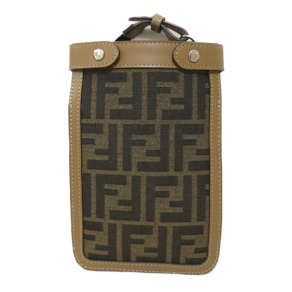 Fendi | Bags | Fendi Case Peekaboo Phone Pouch Brown Accessory Leather ...